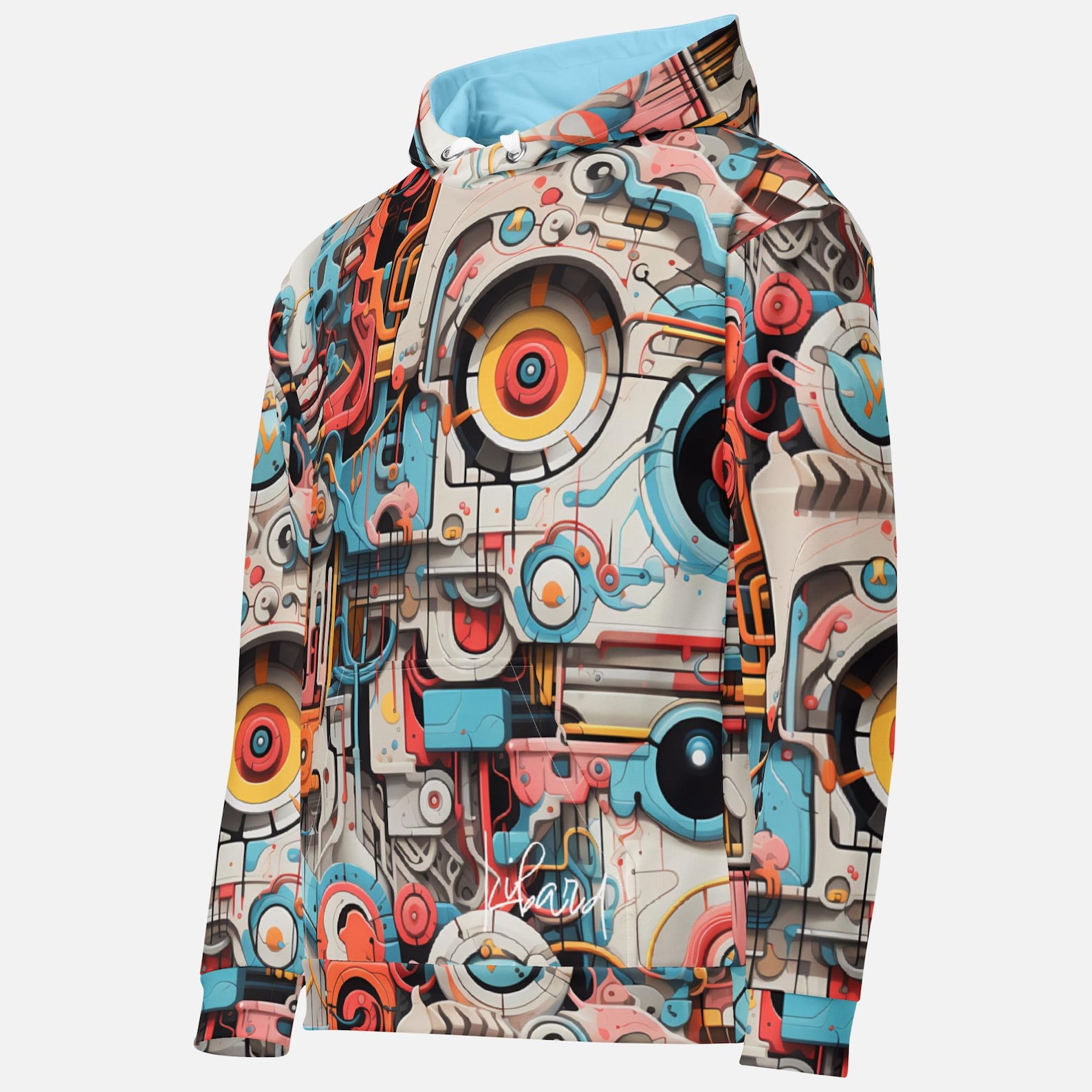 Futuristic Mechanical Art Hoodie - Sci-fi Inspired - Streetwear Design ...