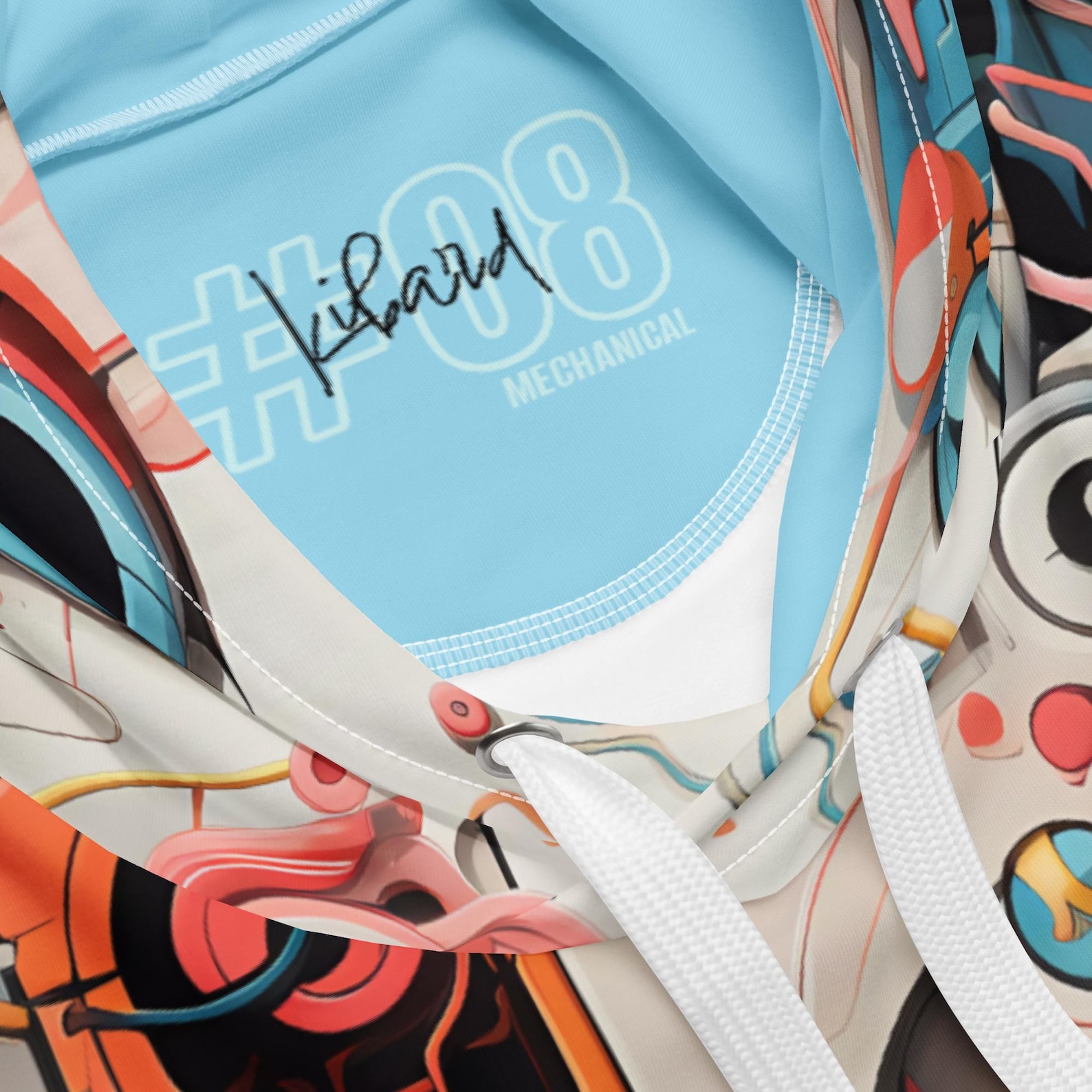 Futuristic Mechanical Art Hoodie - Sci-fi Inspired - Streetwear Design ...