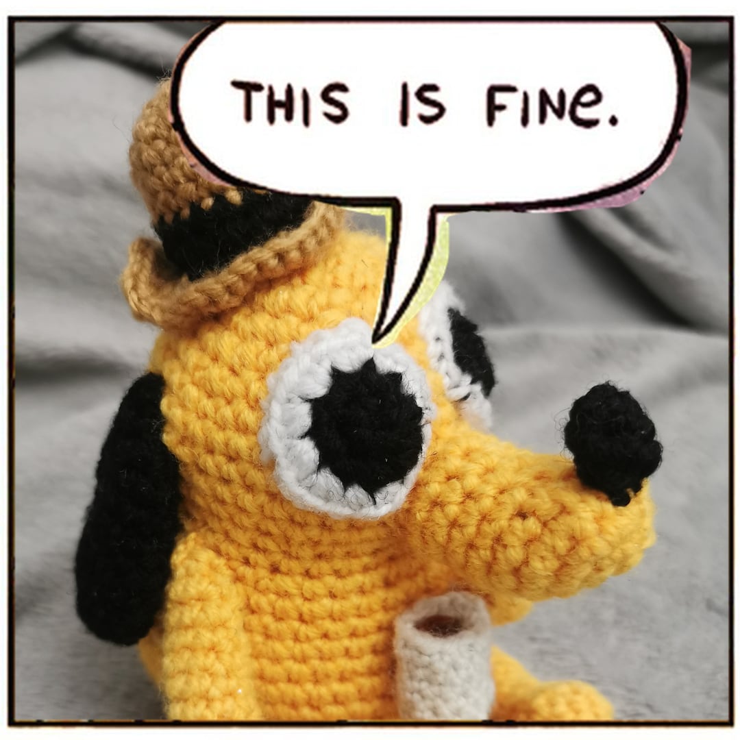 Crochet Pattern - This is Fine Meme Dog Amigurumi - Etsy