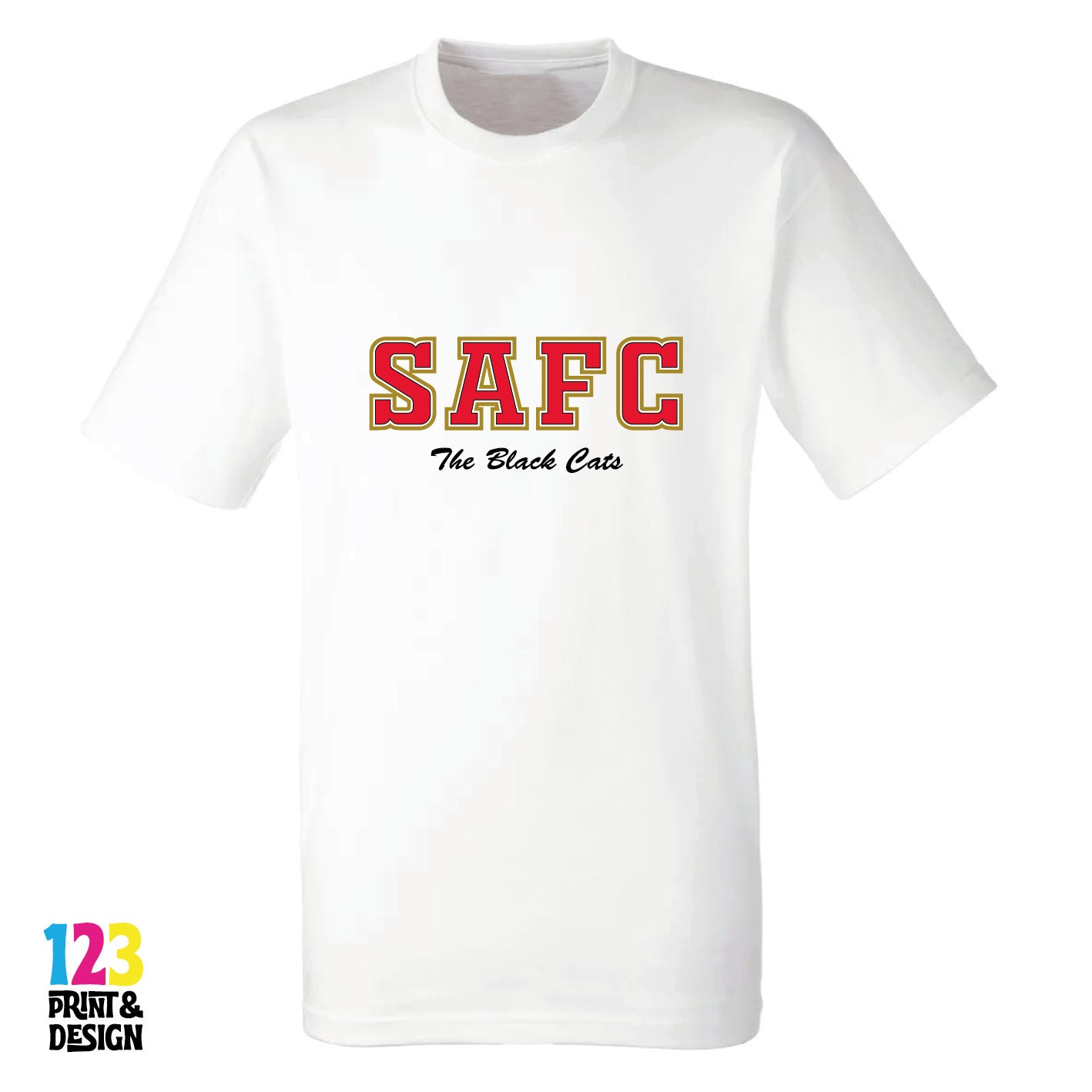 Sunderland AFC SAFC Text (red) - Etsy UK