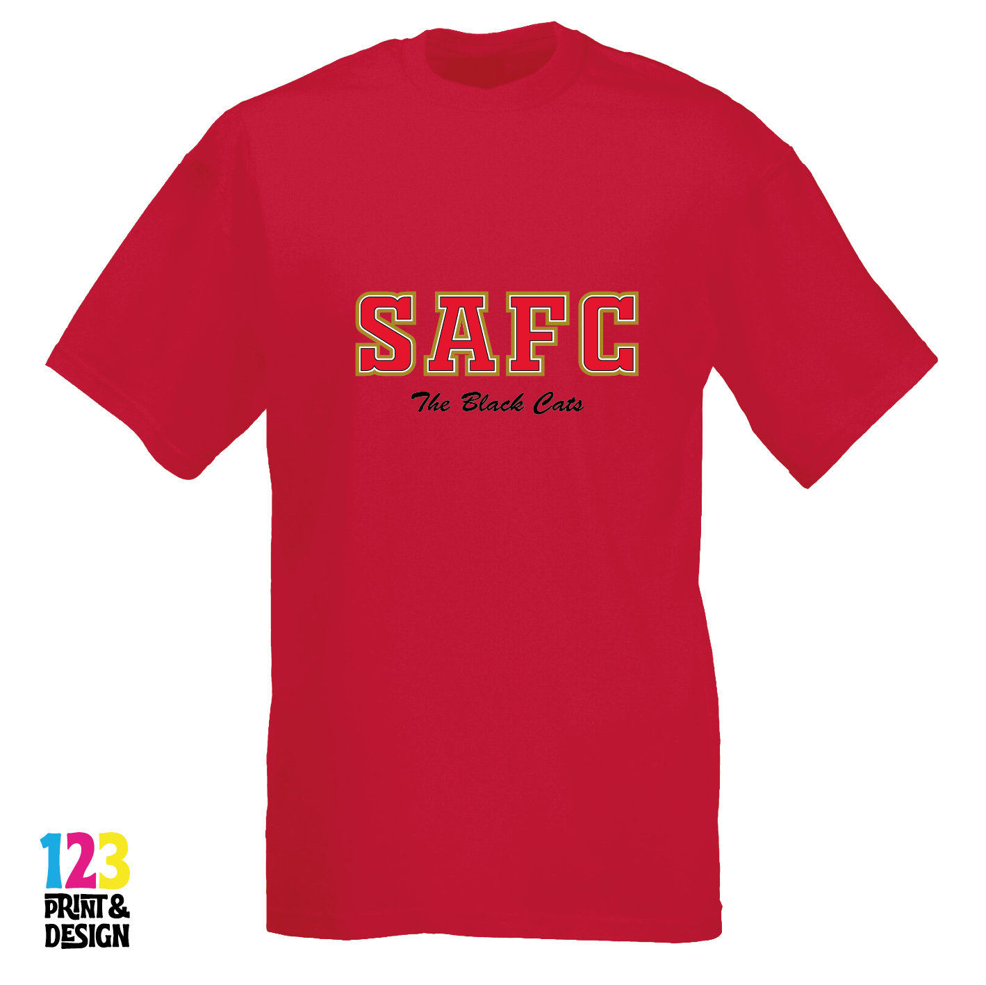 Sunderland AFC SAFC Text (red) - Etsy UK