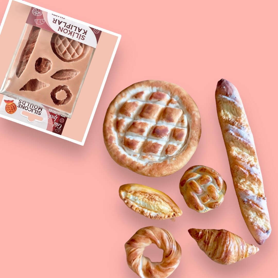 Mini Breads Silicone Moulds, Small Bakery Polymer Clay Mold, Dollhouse ...