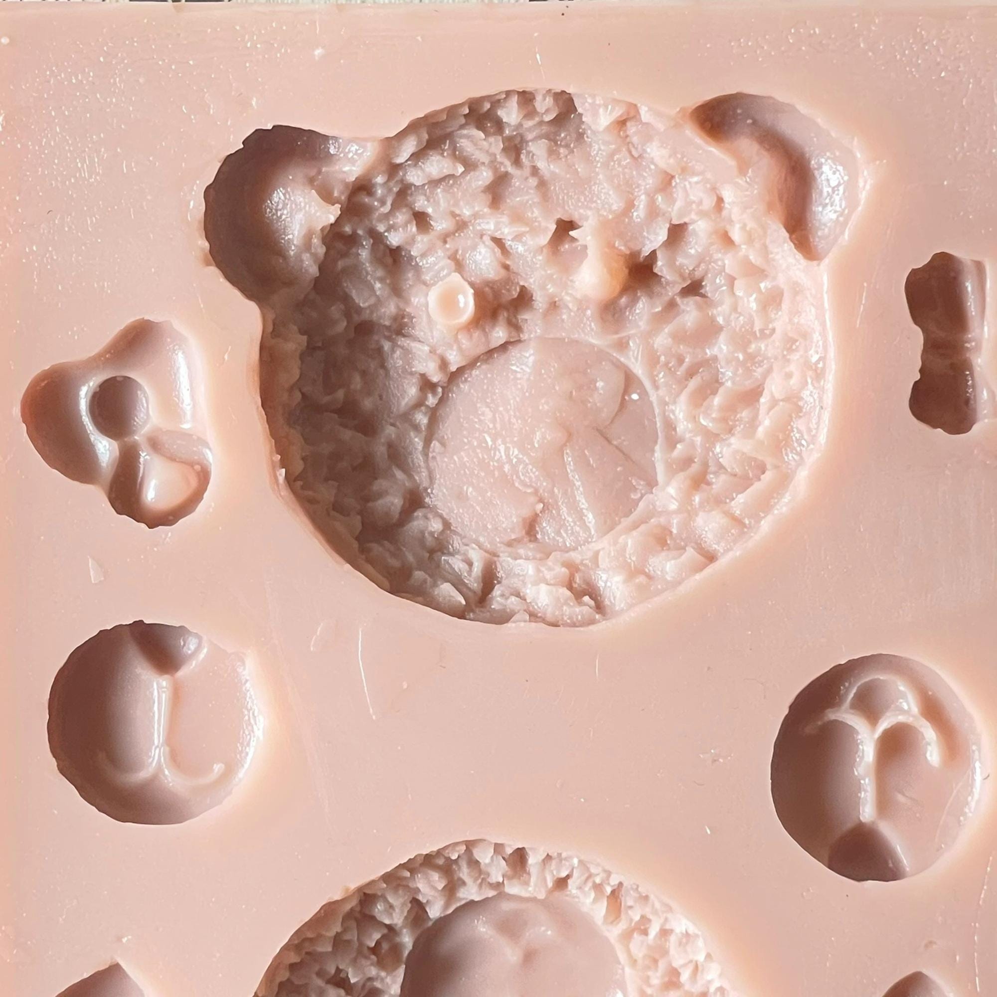Teddy Bear Face Silicone Molds 3D Moulding for Clay Toys Modeling ...