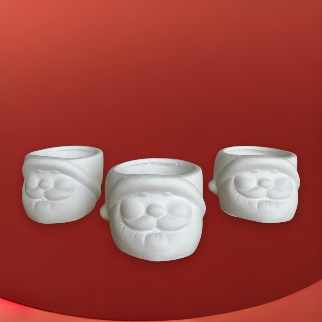 Christmas Ceramic Succulent Pot, Santa Face Planter Pot, Santa Claus ...