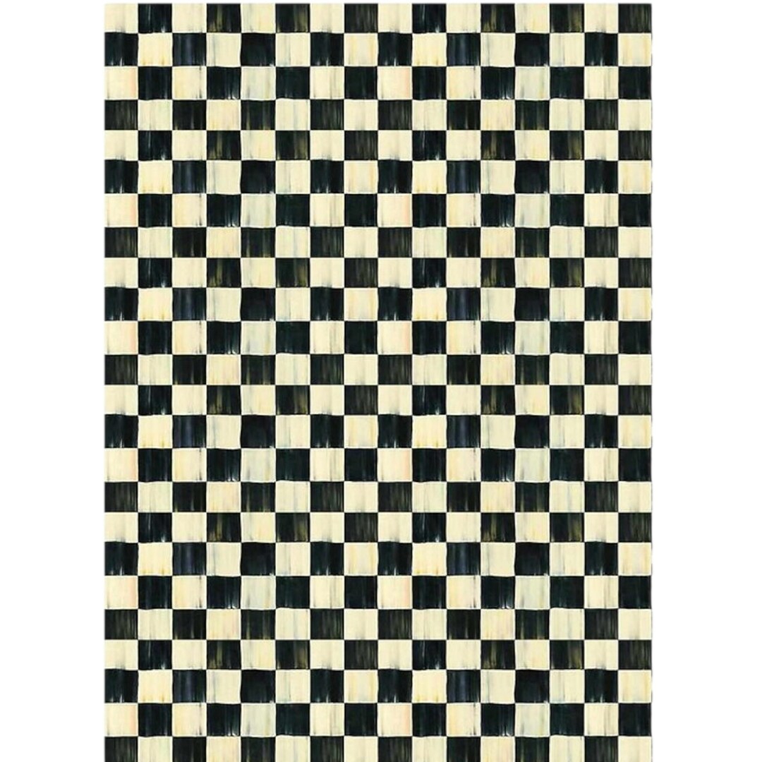 Checkerboard Water Slide Decal | Black Transfer Sheet for Furniture ...