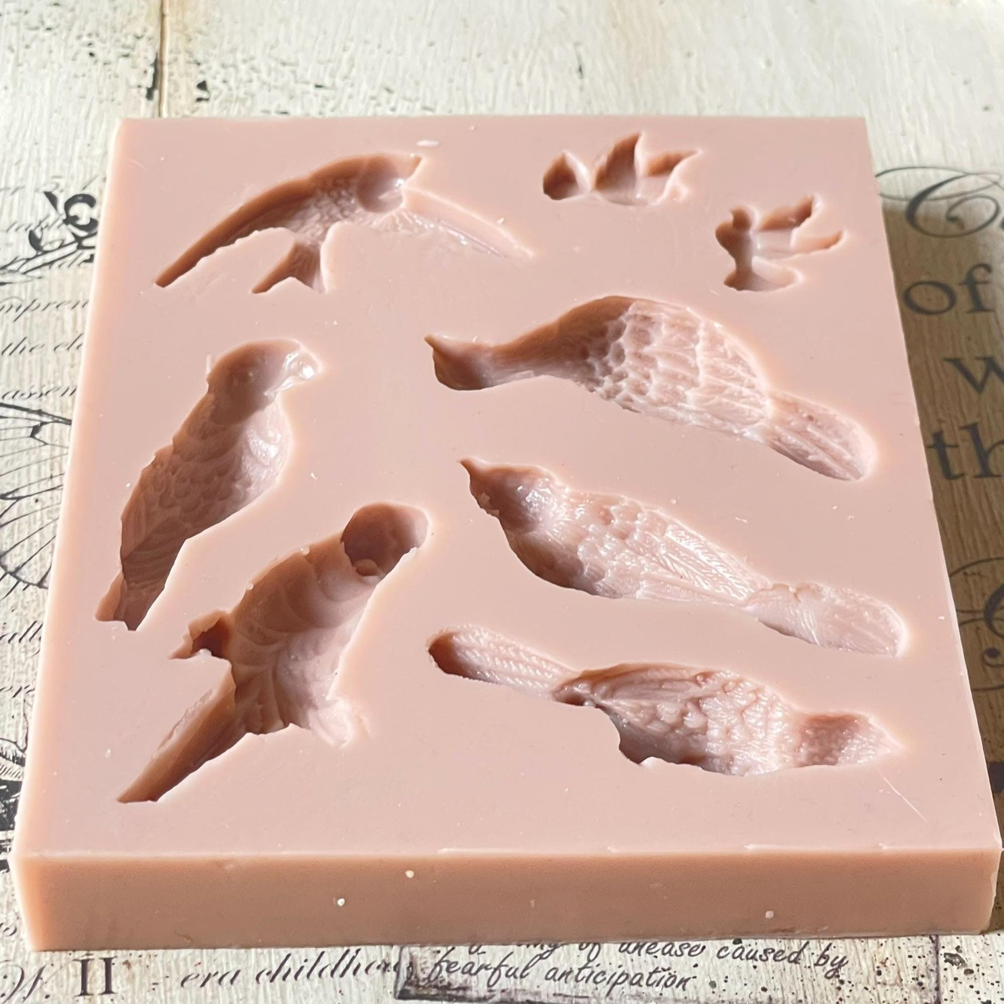 Birds Polymer Clay Mould - Silicone Molds for DIY Project - 8 Pcs Bird ...
