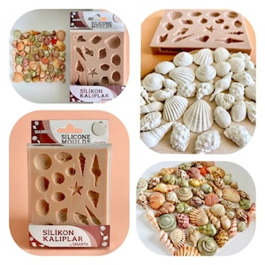 Seashells Silicone Mold - Mini Sea Shells Polymer Clay Mould for Ocean ...