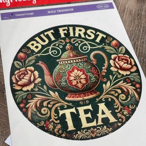 Teapot Water Slide Decal | Green Transfer Paper With Round Pattern for ...