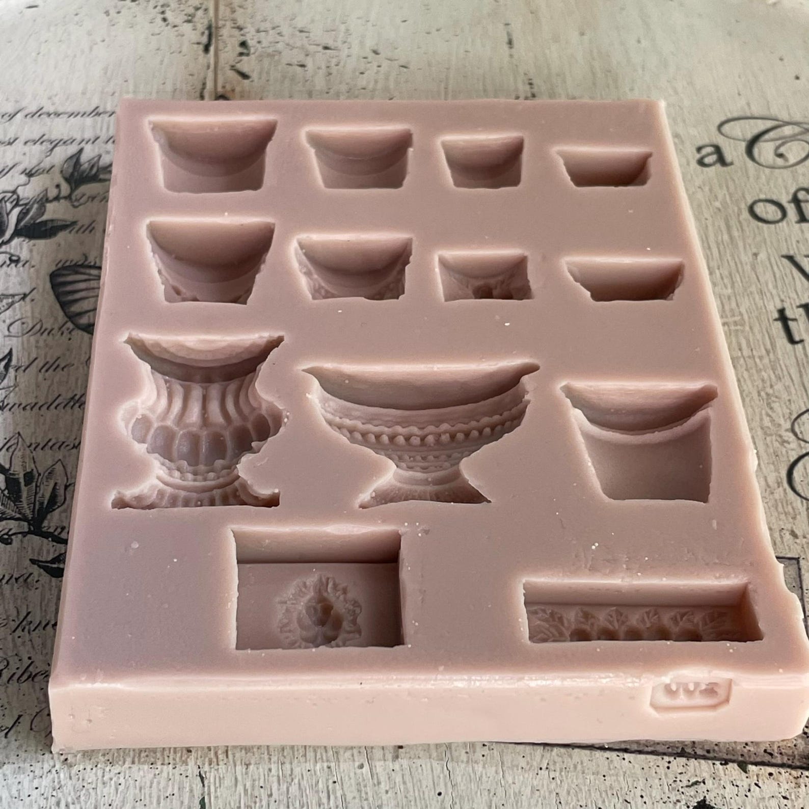 Pots and Vases Polymer Clay Moulds, Flower Pots Silicone Molds, Polymer ...