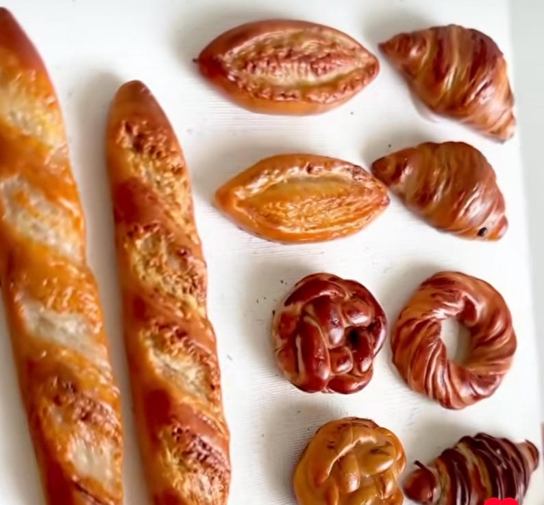 Mini Breads Silicone Moulds, Small Bakery Polymer Clay Mold, Dollhouse ...