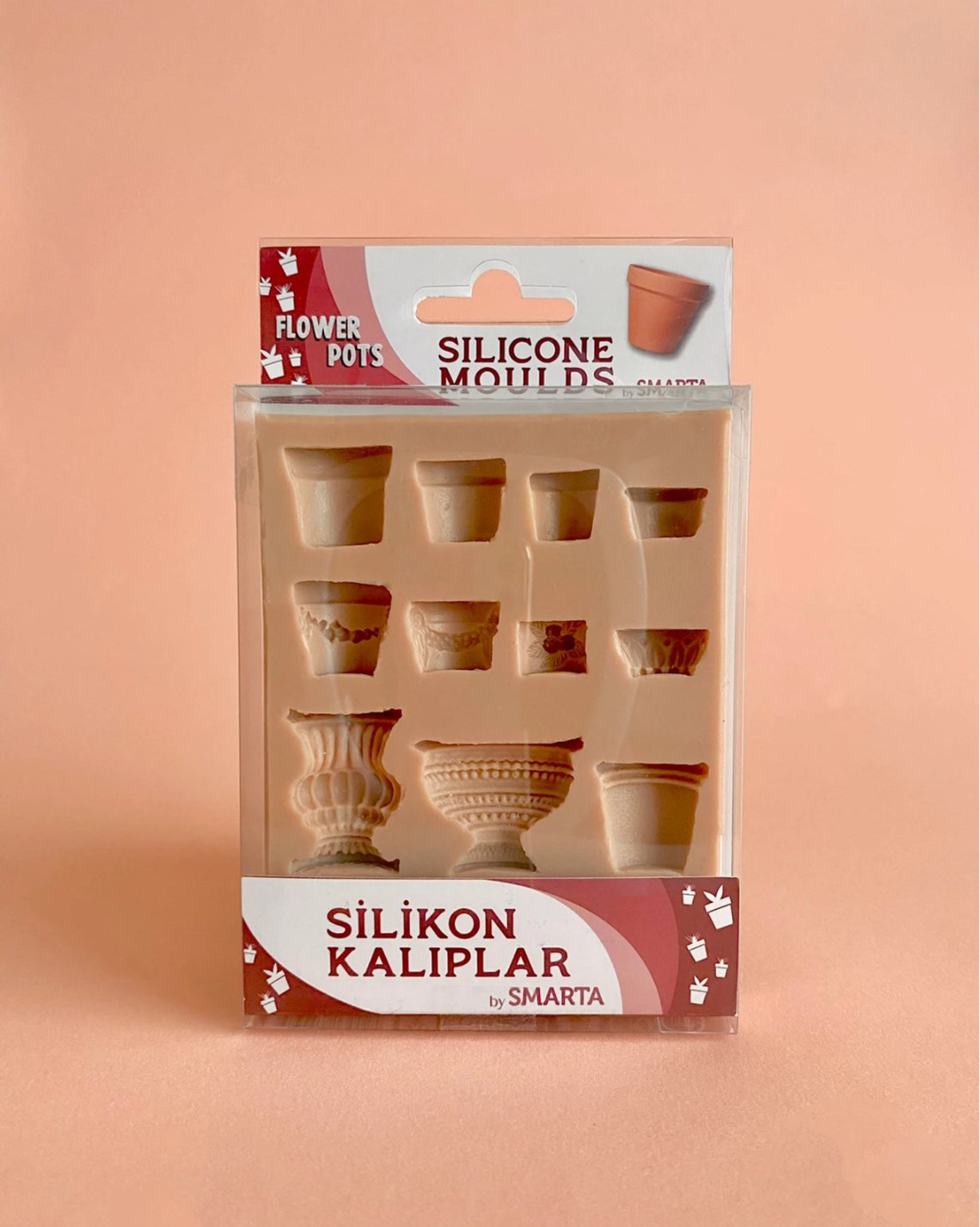 Pots and Vases Polymer Clay Moulds, Flower Pots Silicone Molds, Polymer ...