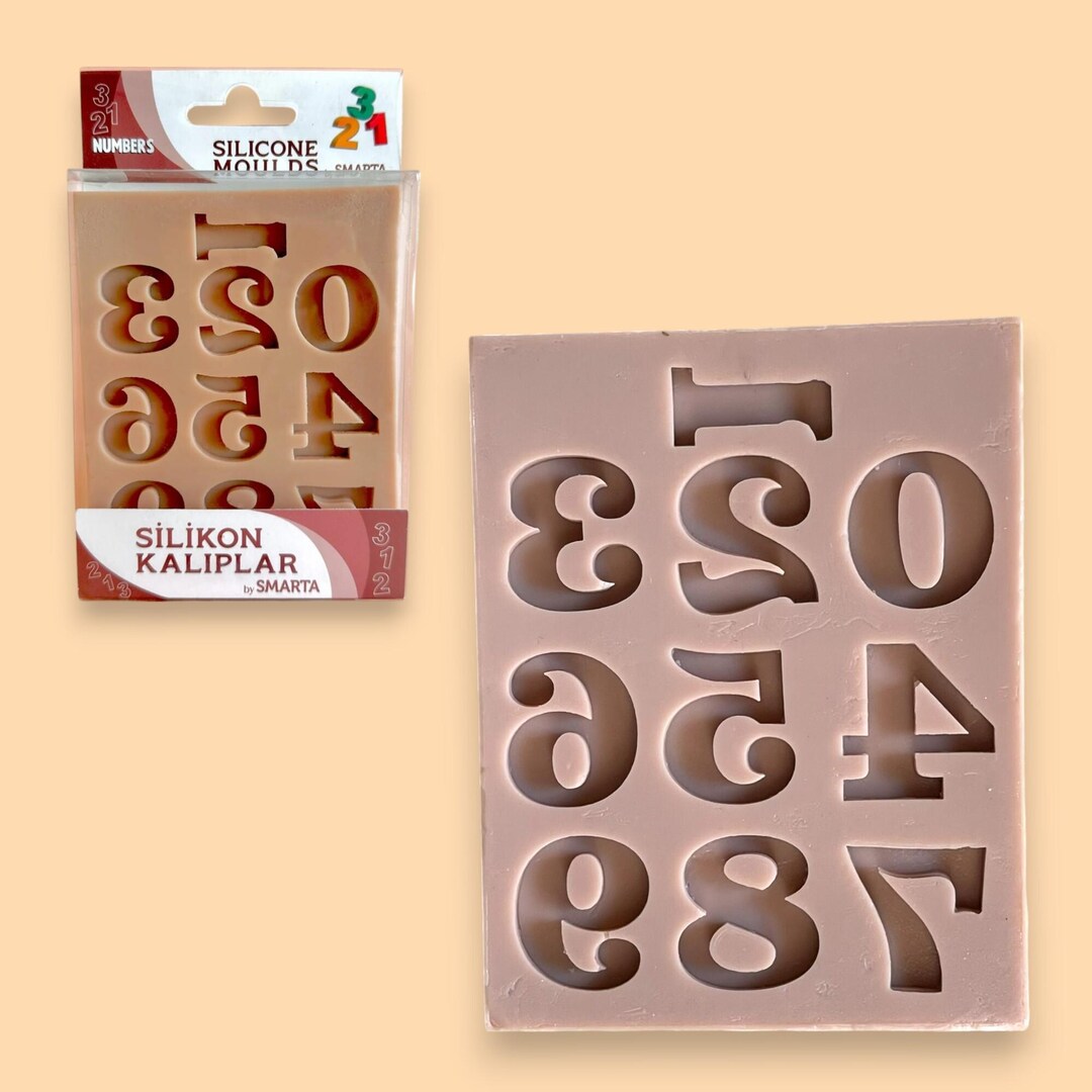 Small Numbers Polymer Clay Moulds - Silicone Molds - Modelling Tool for ...