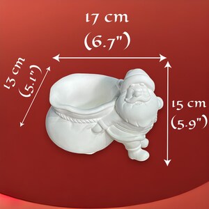 Unpainted Santa Sack Vase - Ready to Paint Santa Bag Flower Pot, Candy ...