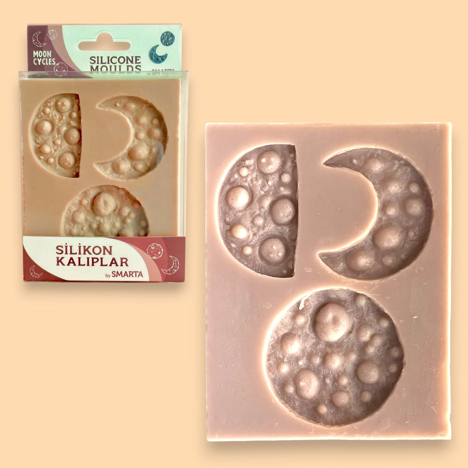 Moon Cycles Silicone Molds - Polymer Clay Moulds for DIY Project ...