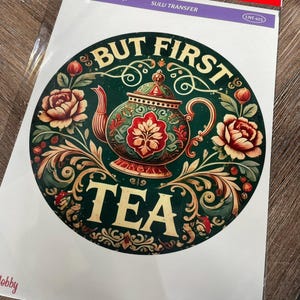 Teapot Water Slide Decal | Green Transfer Paper With Round Pattern for ...