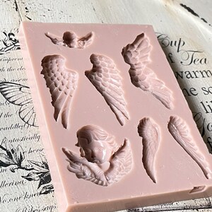 Angels and Angel Wings Mold, Silicone Moulds for Polymer Clay, DIY ...