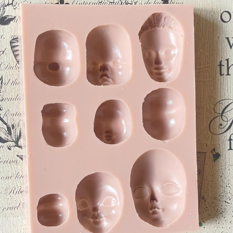 Baby Faces Silicone Molds, Doll Face Mould, Polymer Clay Moulds ...