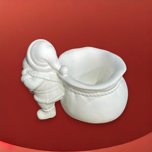 Unpainted Santa Sack Vase - Ready to Paint Santa Bag Flower Pot, Candy ...