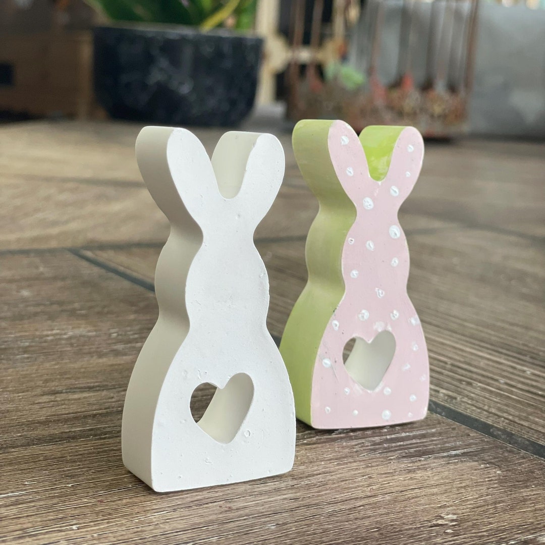 Paintable Ceramic Peeps, Unfinished Rabbit for DIY Easter Decor, Peep ...