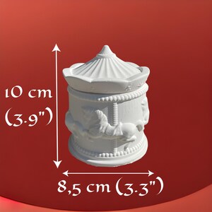 Carousel Box With Lid - Unpainted Carousel Jewelry Box - Ready to Paint ...