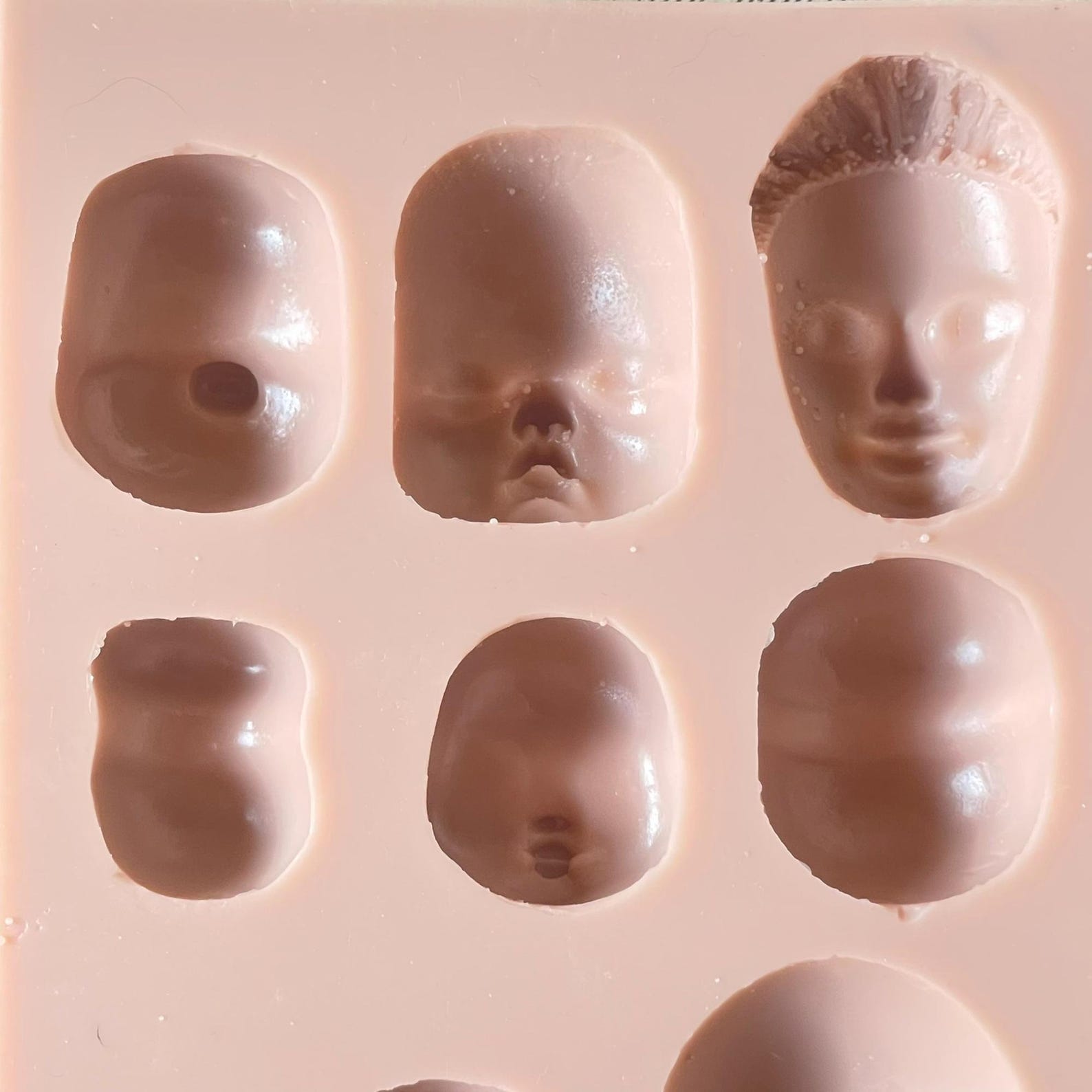 Baby Faces Silicone Molds, Doll Face Mould, Polymer Clay Moulds ...