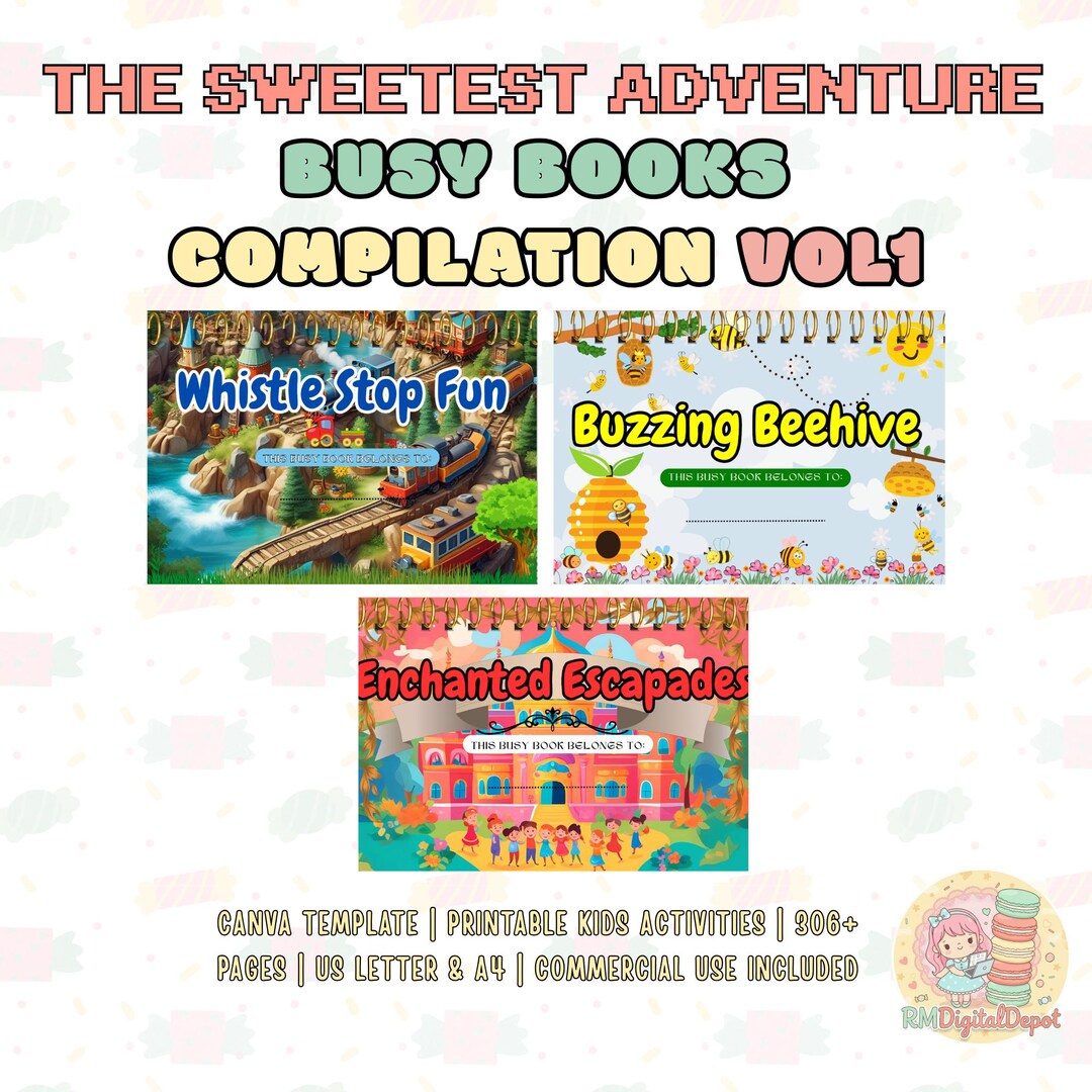 Printable Kids Busy Book Compilation Vol.1 | Homeschool Activities (PDF ...