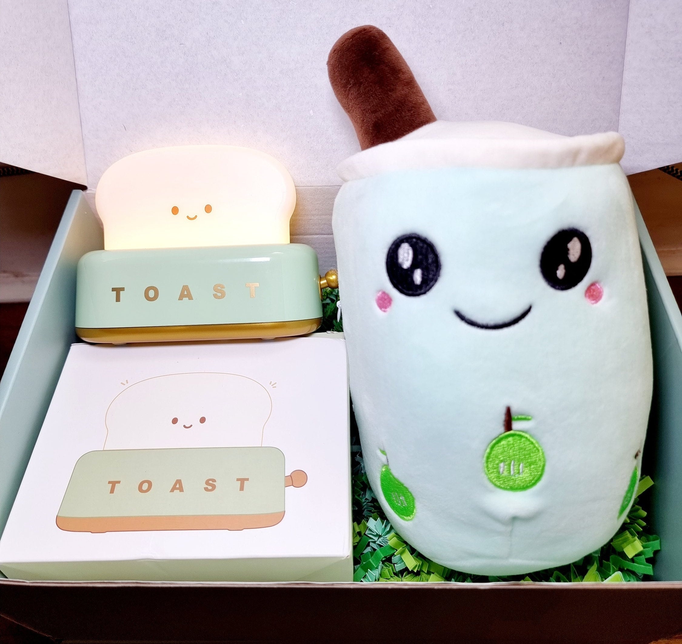 Plushie Green Toast Light, 3 Options, Kawaii Gift Box - Etsy