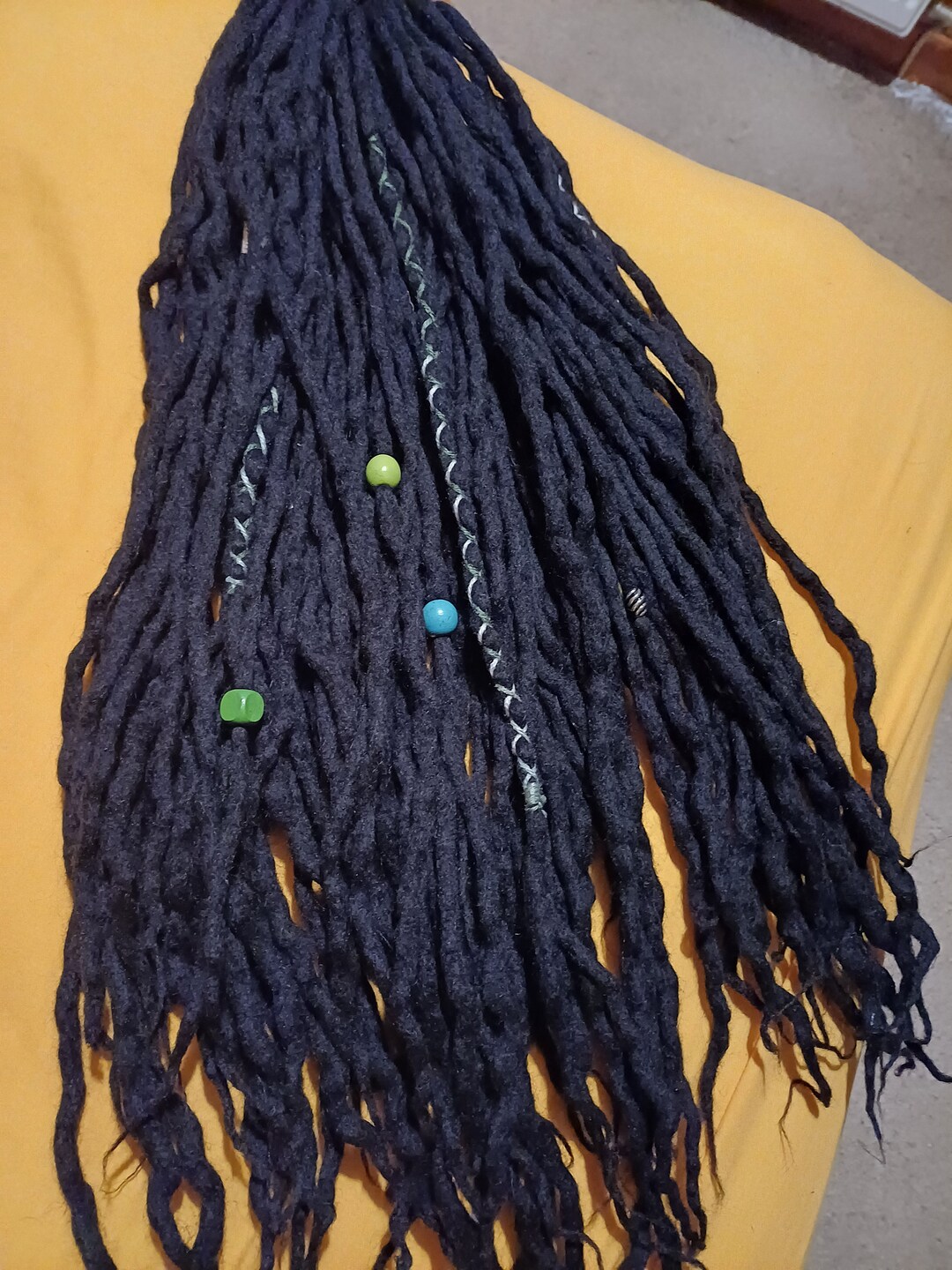 Wool Dreadlocks Dreads De Extensions Black Soft Full Set Long - Etsy