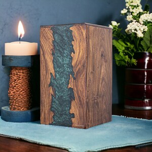 Green Epoxy River Cremation Urn for Human Ashes Adult Male Female ...