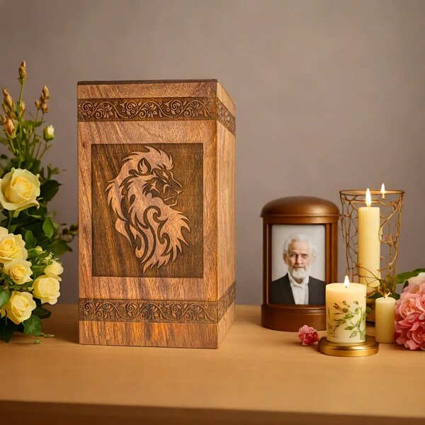 Lion Urns for Cremation - Etsy