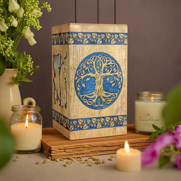 Epoxy Resin Wooden Urns for Ashes Adult Male Cremation Urns - Etsy