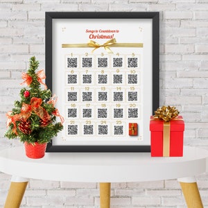 Christmas Song Advent Calendar Gift Qr Code Frame Songs Gifts to ...