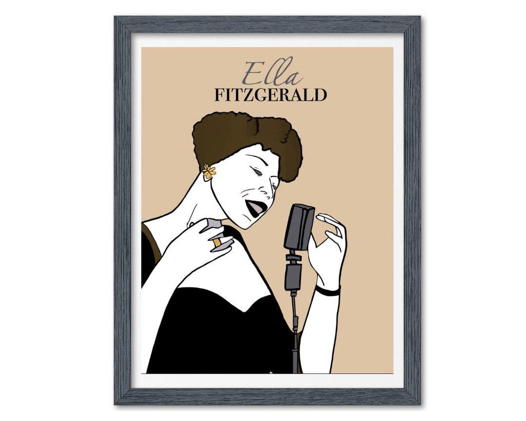 Ella Fitzgerald Digital Art QR Gift for Music Lovers for Jazz Musicians ...