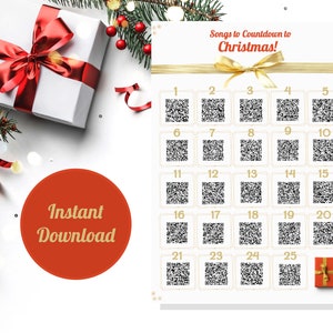 Christmas Song Advent Calendar Gift Qr Code Frame Songs Gifts to ...