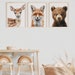 Woodland Animal Portraits, Woodland Clipart, Watercolor Woodland ...