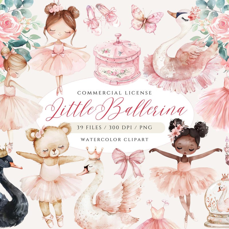 Ballerina Clipart - Etsy