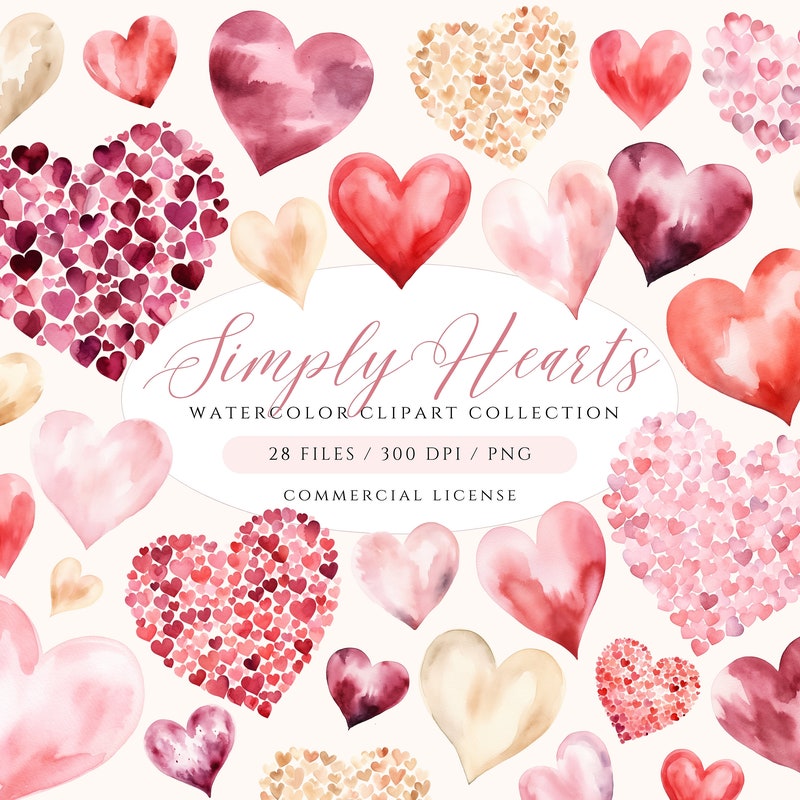 Valentine Heart Clipart - Etsy