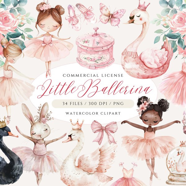 Ballerina Clipart - Etsy