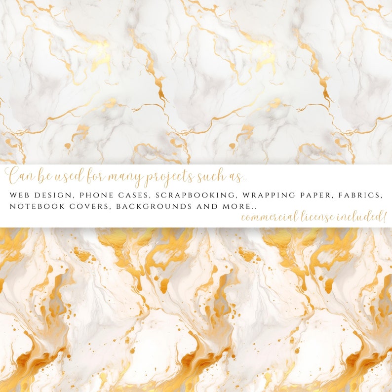 White and Gold Marble Seamless Pattern White Gold Alcohol Ink - Etsy