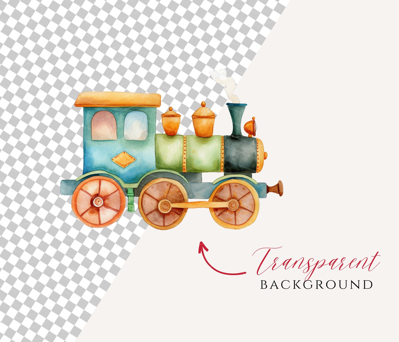 Watercolor Transportation Clipart, Vehicle Clipart, Public Transport ...