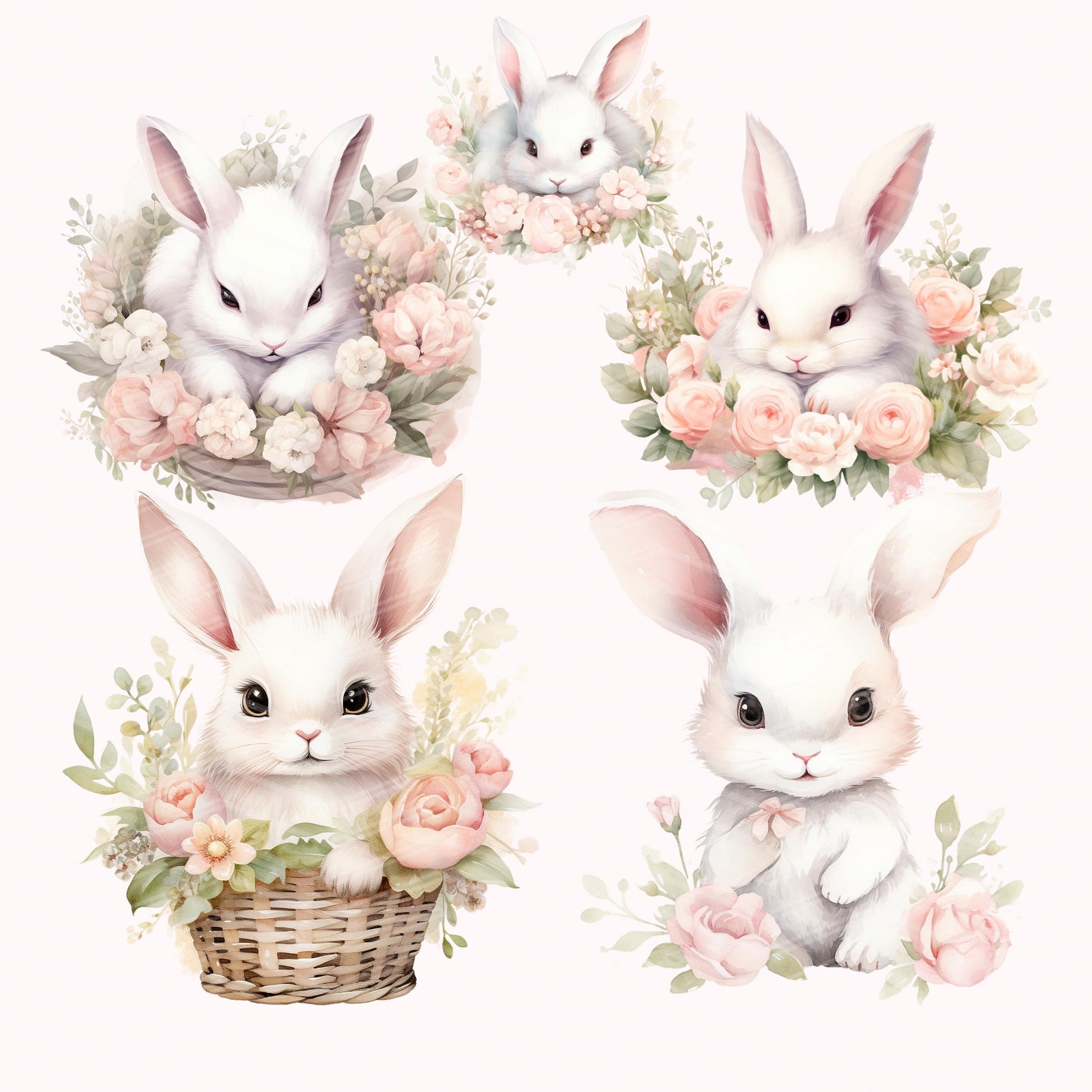 Watercolor Floral Alphabet Clipart, Pink Alphabet PNG, Baby Milestone ...