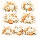 Floral Pumpkin Clipart: Boho Autumn Flower Bouquets (digital Download ...