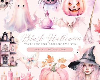 Witchy Kawaii Halloween Cute Clipart Bundle Halloween - Etsy