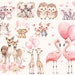 Valentine Animal Clipart, Cute Animal Pairs, Baby Animal Clipart, Llama ...