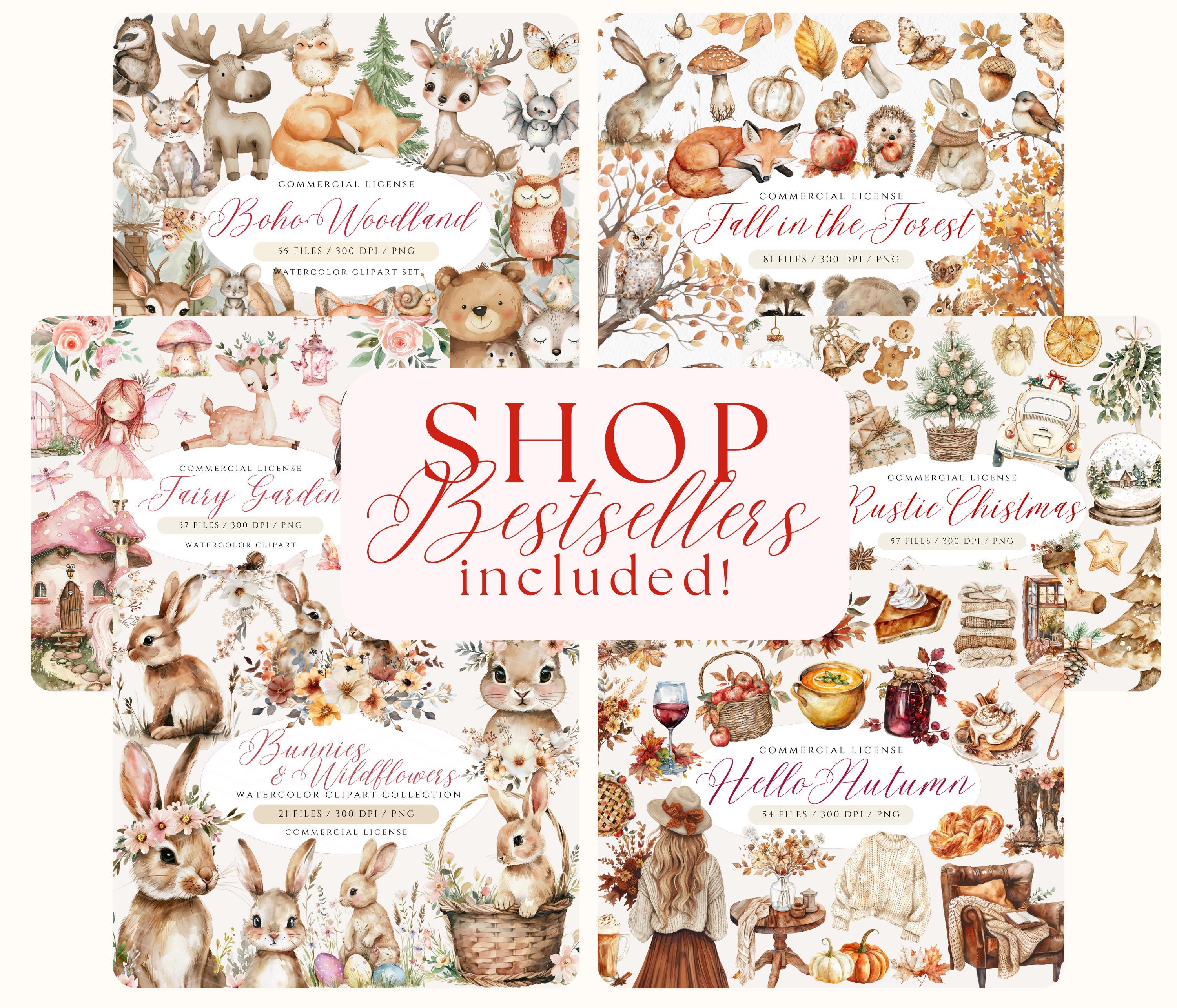 10k+ Whole Store Watercolor Clipart Bundle: Commercial License, Baby ...