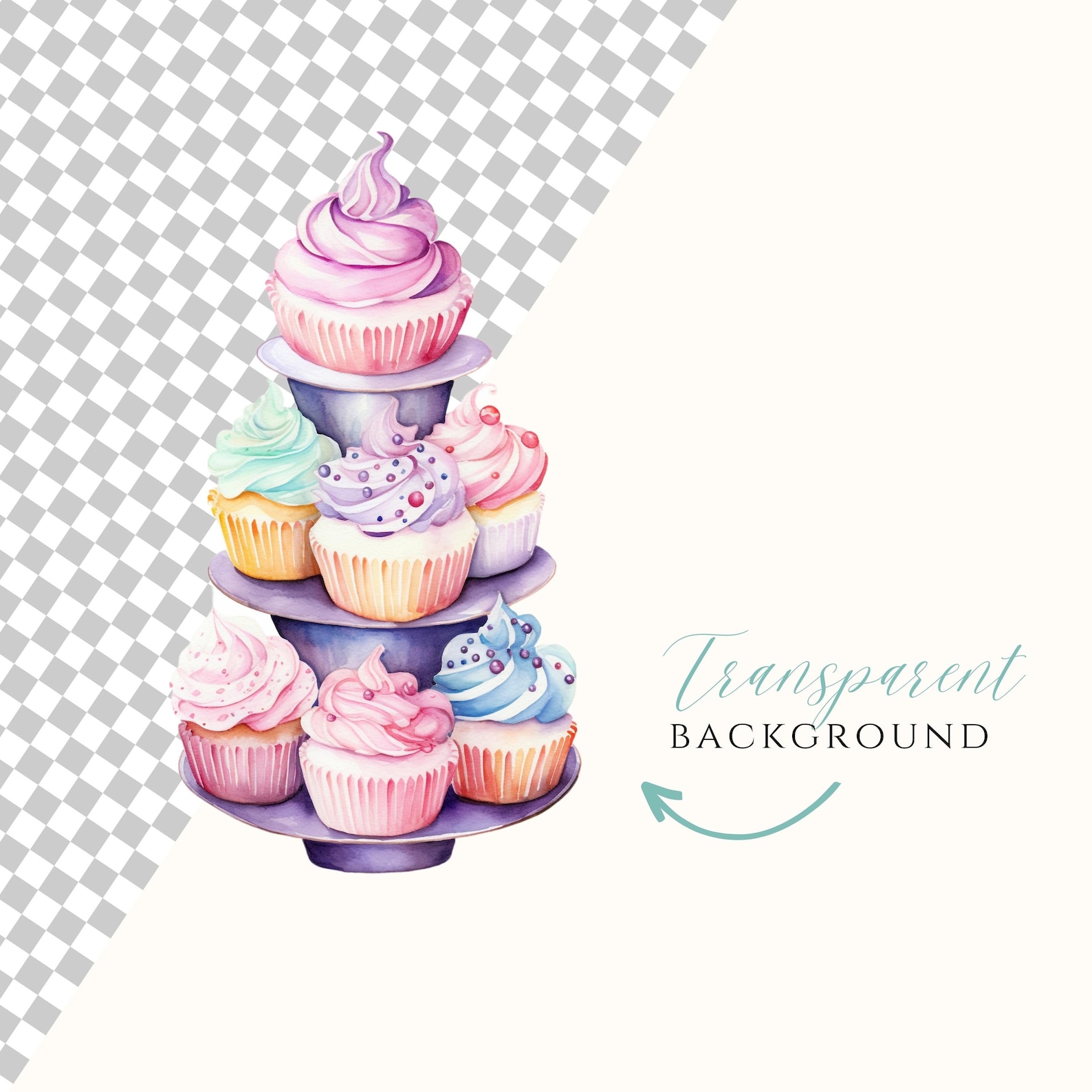 Watercolor Pastel Birthday Clipart Bundle (digital Download) - Etsy