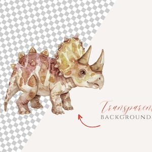 Watercolor Dinosaur Clipart Bundle: Dino Nursery Art (PNG Digital ...