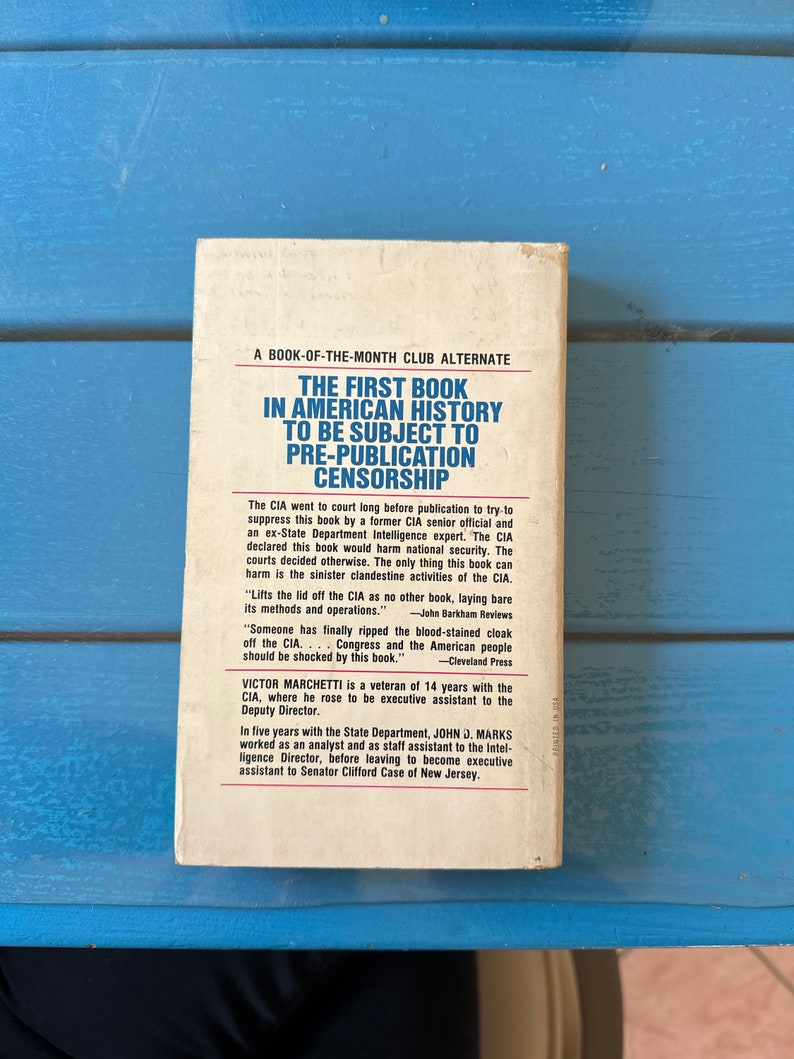 The Cia and the Cult of Intelligence by Victor Marchetti and John D ...