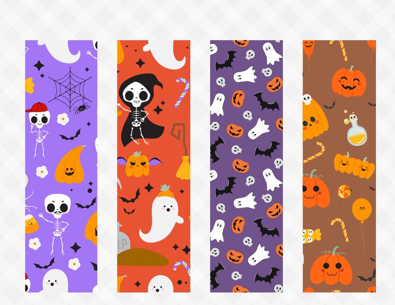 Bookmarks Halloween Printable Kids Halloween Boo Basket Bookmarks Trick ...