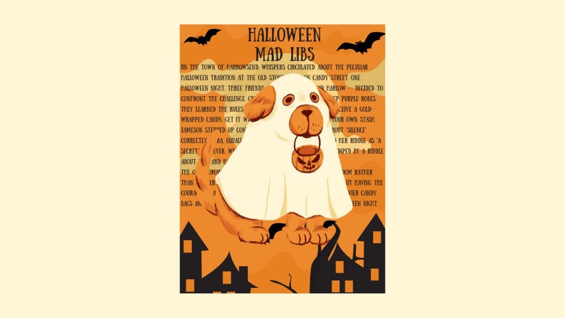 Halloween Mad Libs Printable Halloween Games Halloween Activity for ...